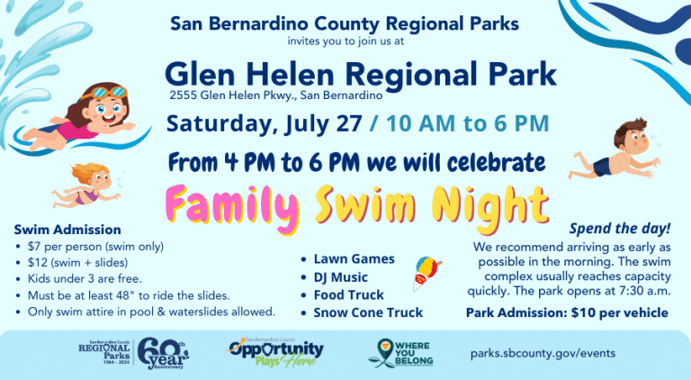 Family Swim Night at Glen Helen – Parks