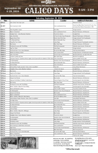 Calico Days – Parks